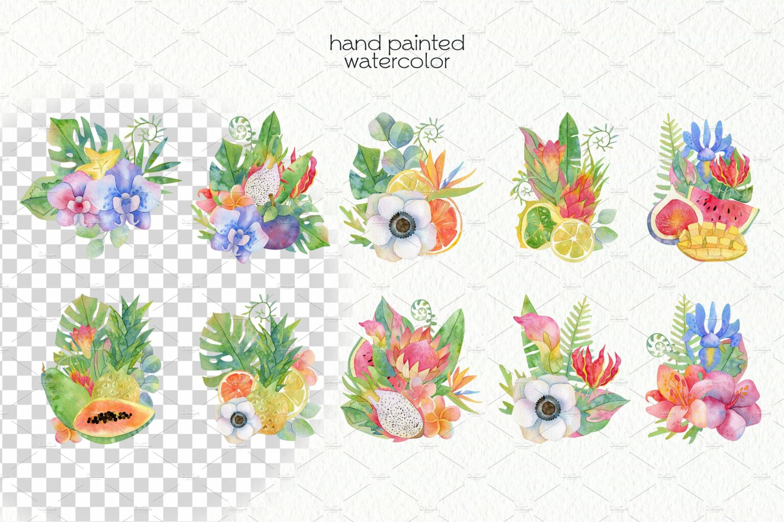 Watercolor Tropical Clipart – MasterBundles
