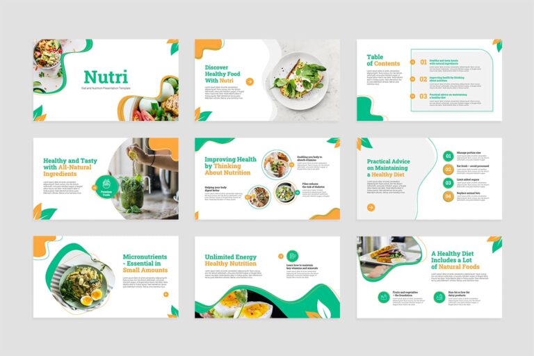 Diet and Nutrition PowerPoint Template – MasterBundles