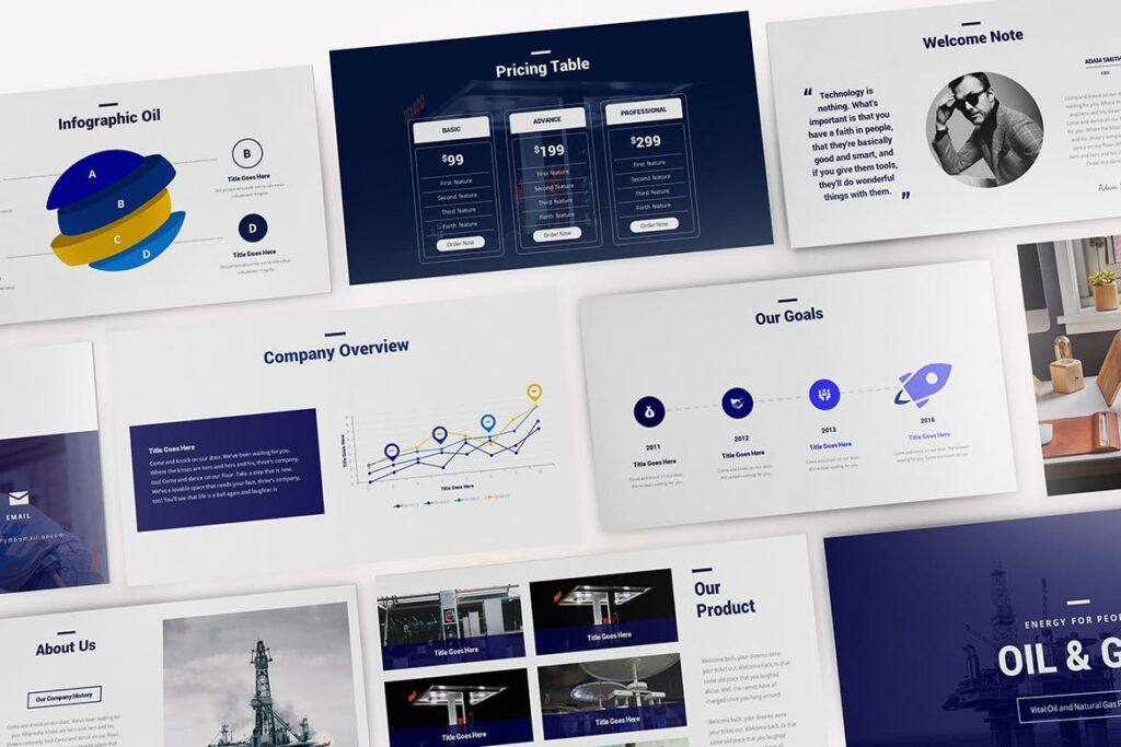Oil and Gas Powerpoint Template – MasterBundles