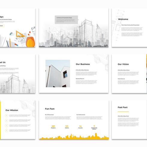 Calyx: Construction Powerpoint Template | MasterBundles