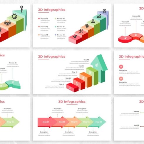 3D Infographics For Powerpoint Presentation | Master Bundles