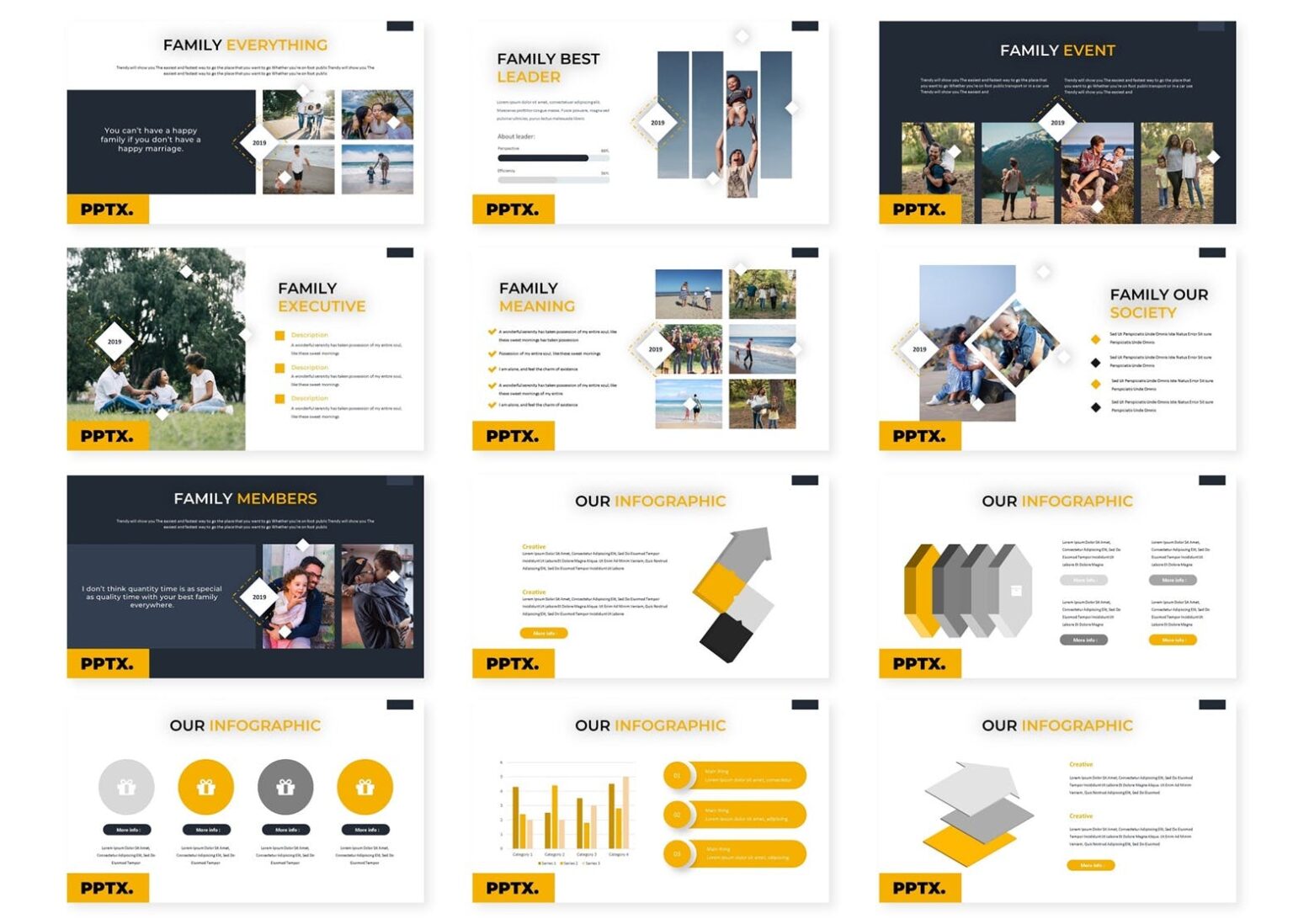 Families - Powerpoint Template 150+ Slides – MasterBundles