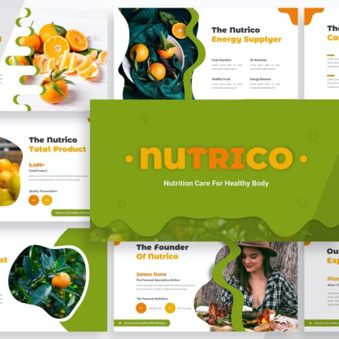 Nutrico Nutrition Care Powerpoint Template | Master Bundles