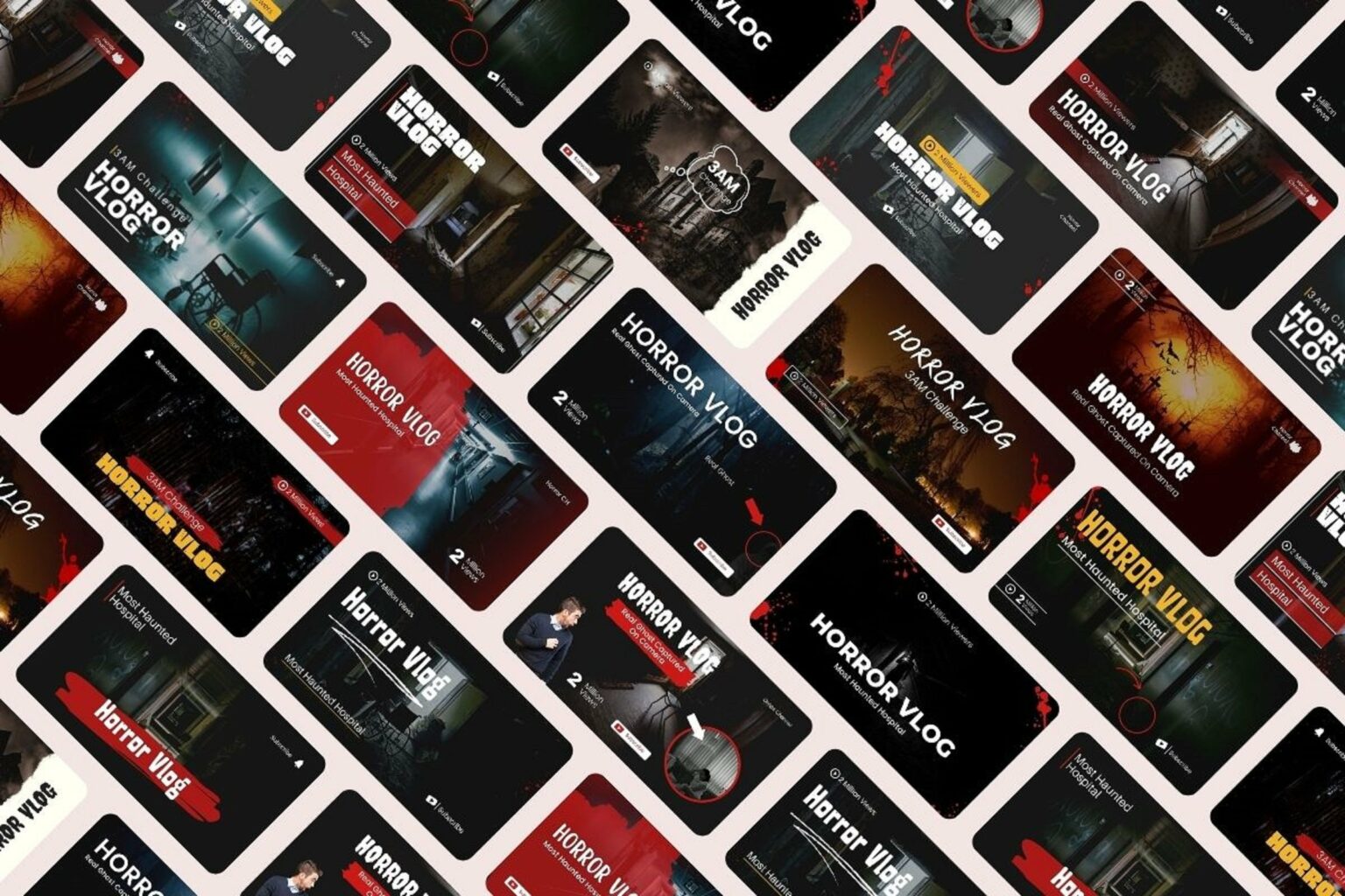 Horror Vlog Youtube Thumbnail – MasterBundles