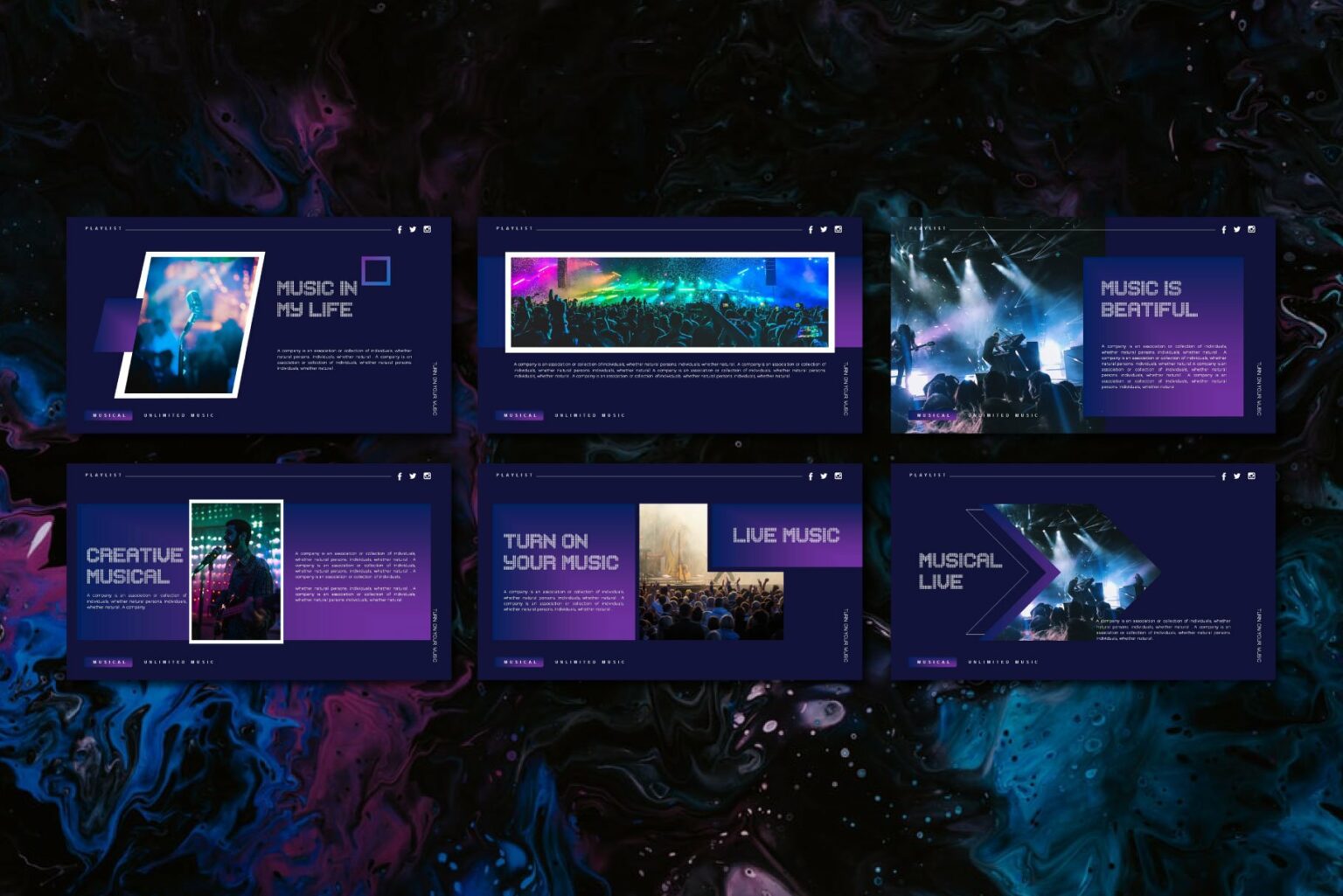 Playlist | Powerpoint Template – MasterBundles