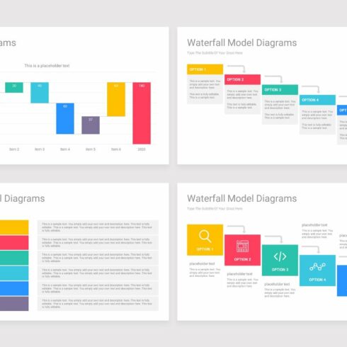 Waterfall Chart PowerPoint Diagrams | Master Bundles