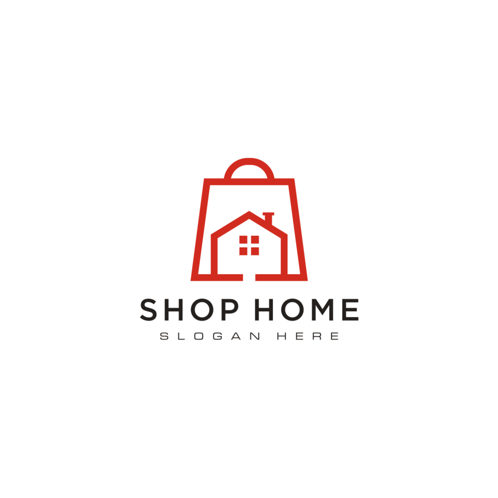 home shop logo vector design - MasterBundles