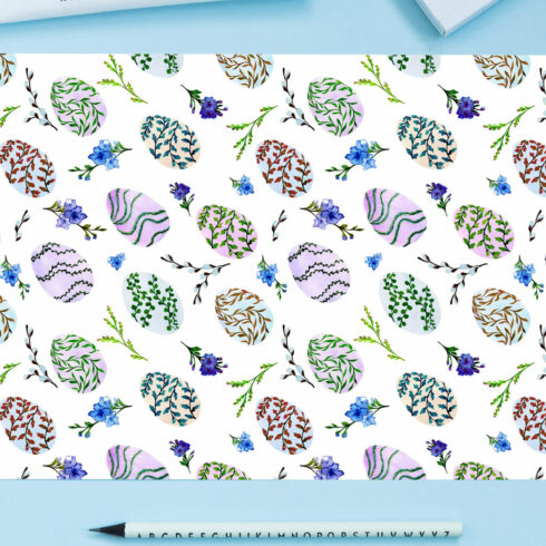 Watercolor Illustrations and Seamless Patterns with Spring Easter Mood | MasterBundles