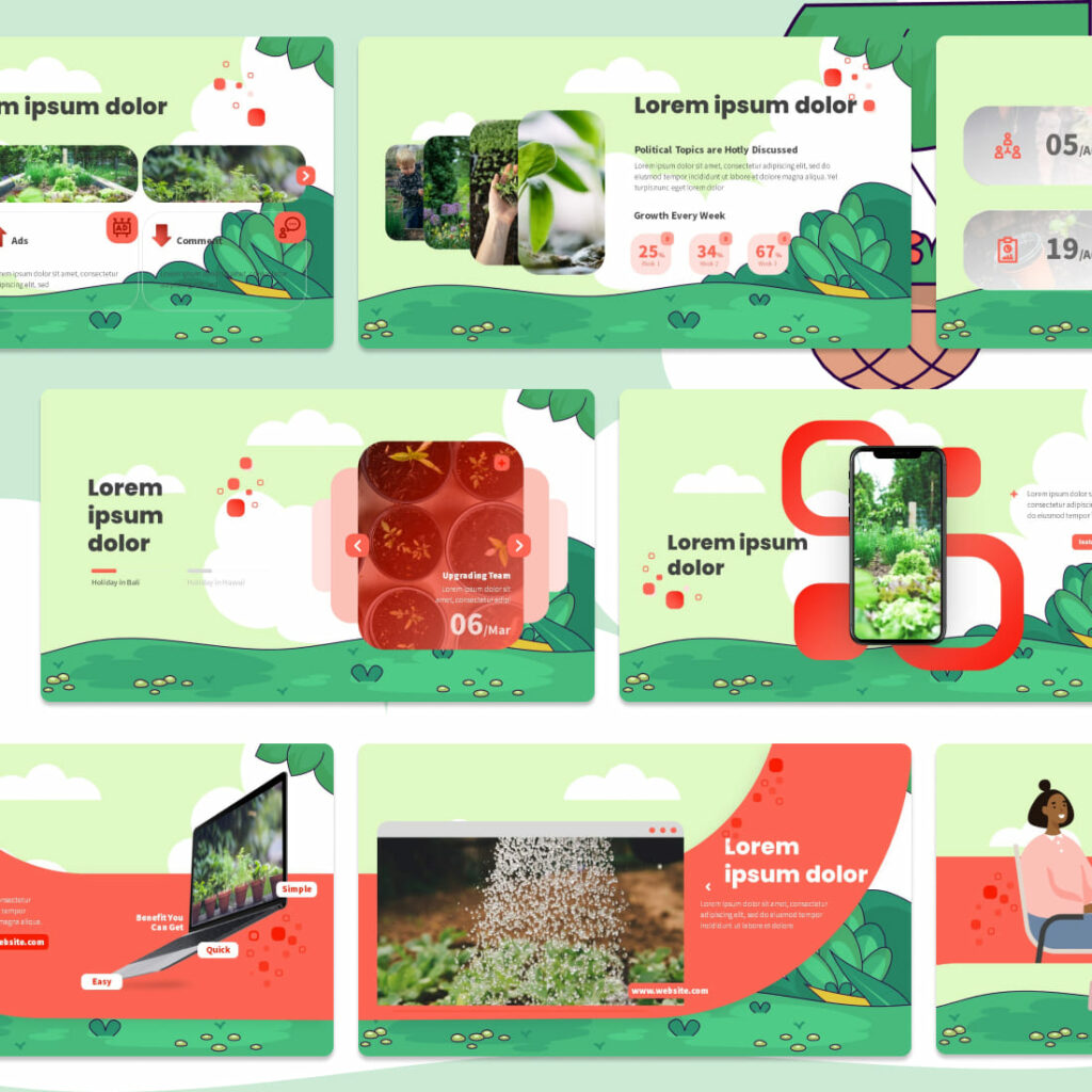 Cute Gardening Google Slides Theme – MasterBundles