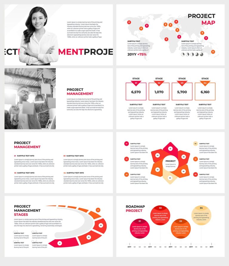 Project Management Dashboard Powerpoint Template – MasterBundles