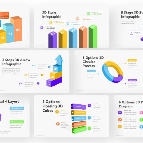 3D Infographic PowerPoint Template | Master Bundles