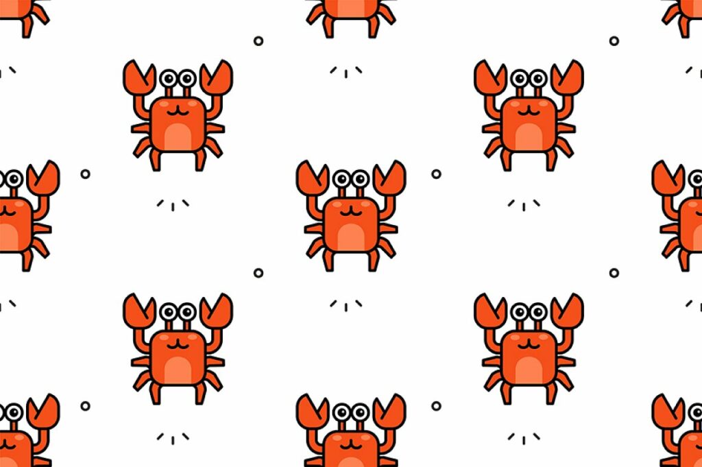Seamless Pattern with Crabs – MasterBundles