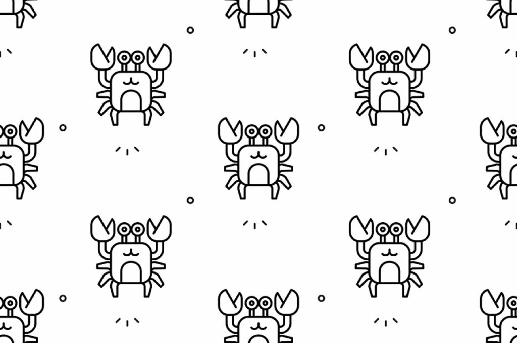 Seamless Pattern with Crabs – MasterBundles