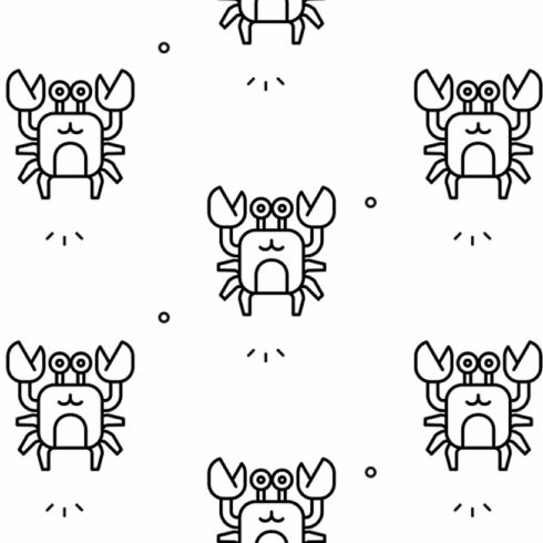 Seamless Pattern with Crabs | Master Bundles