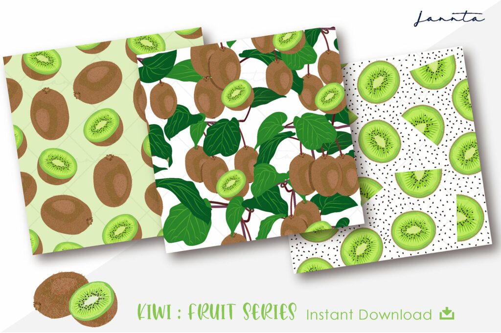 Kiwi Seamless Pattern Fruits Background – MasterBundles