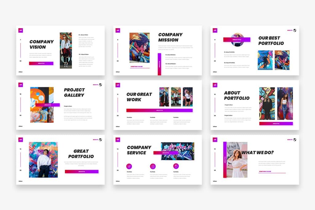 Urbanz - Urban Graffiti Art PowerPoint Template – MasterBundles