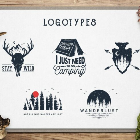 Wanderlust. 15 Double Exposure Logos | Master Bundles