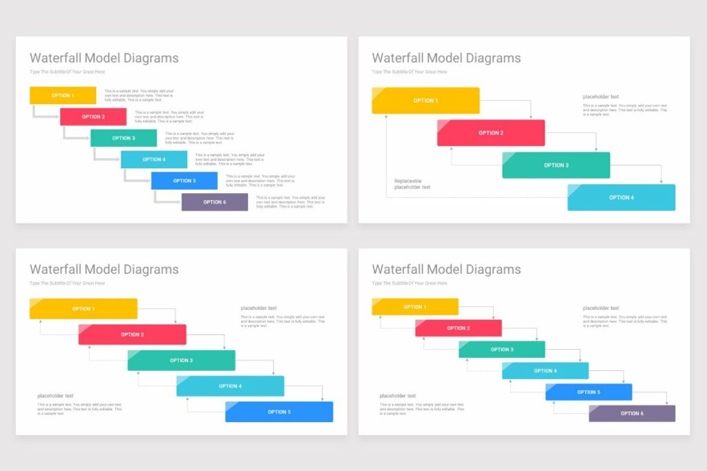 Waterfall Chart PowerPoint Diagrams – MasterBundles