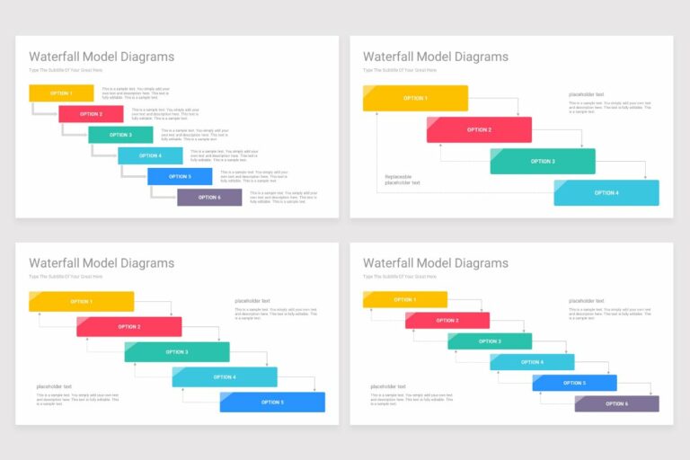 Waterfall Chart PowerPoint Diagrams – MasterBundles