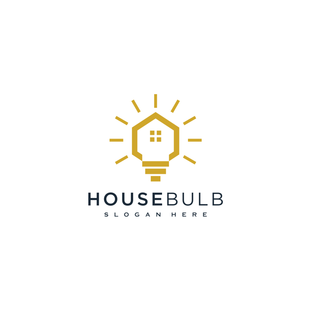 house bulb logo vector design - MasterBundles