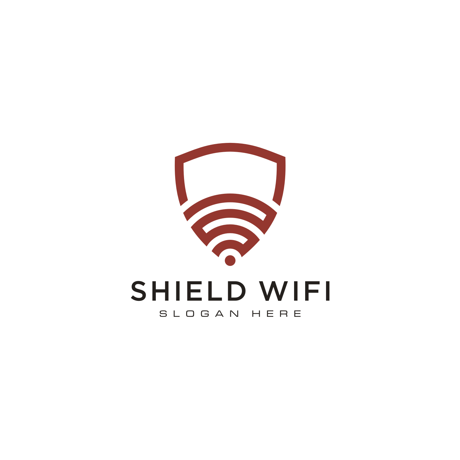 Shield wifi logo design - MasterBundles