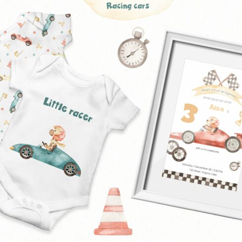 Racing Cars Watercolor Collection | Master Bundles