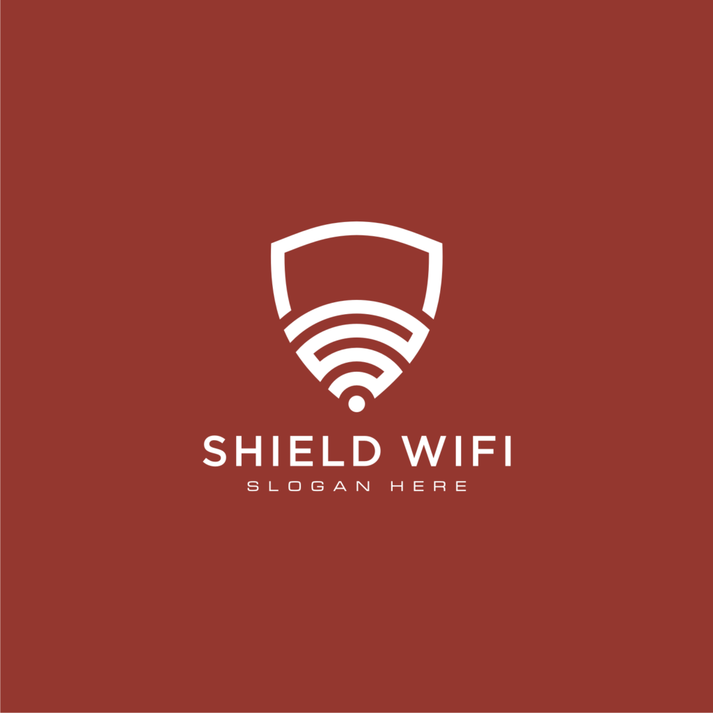 Shield wifi logo design - MasterBundles
