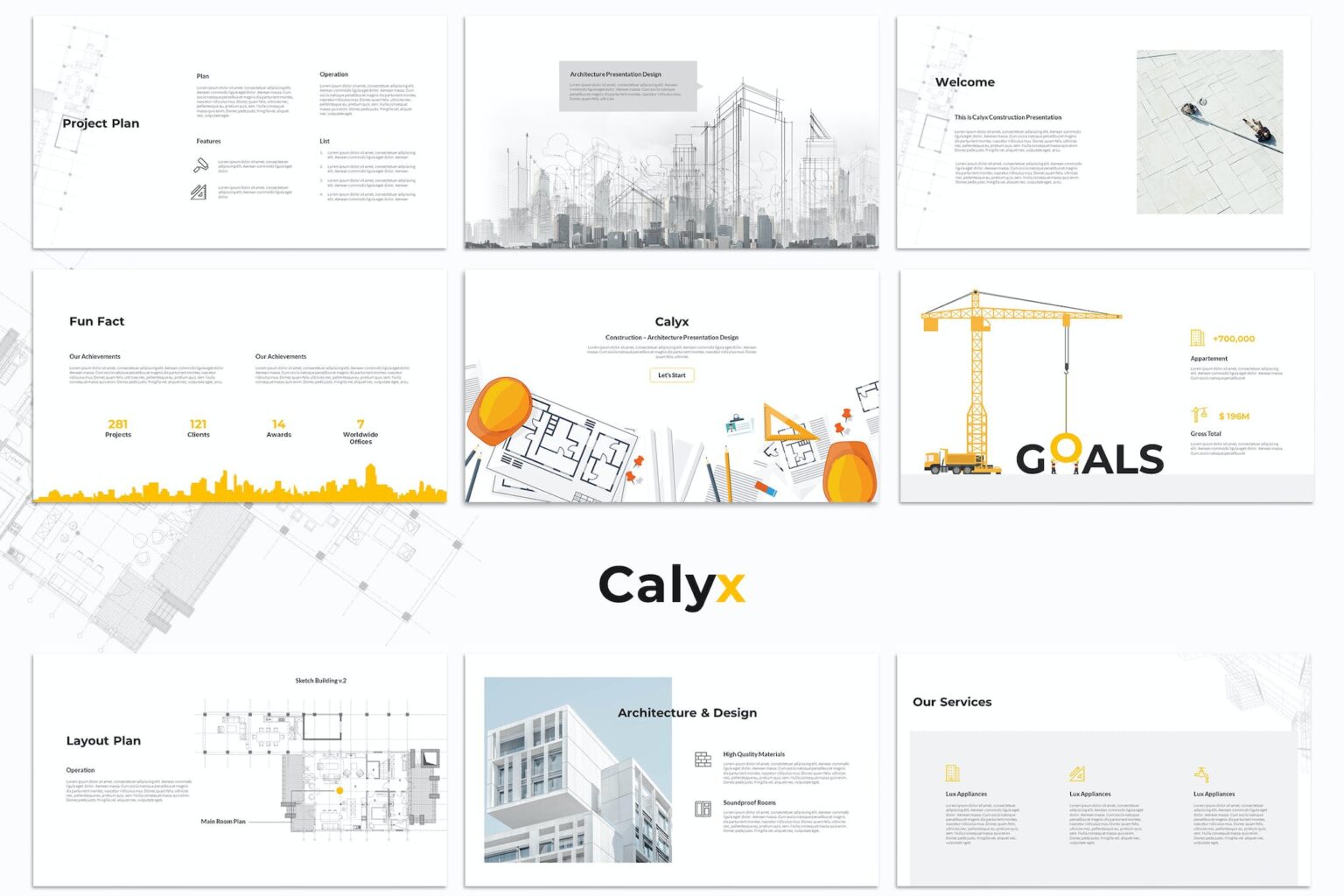 Calyx: Construction Powerpoint Template – MasterBundles