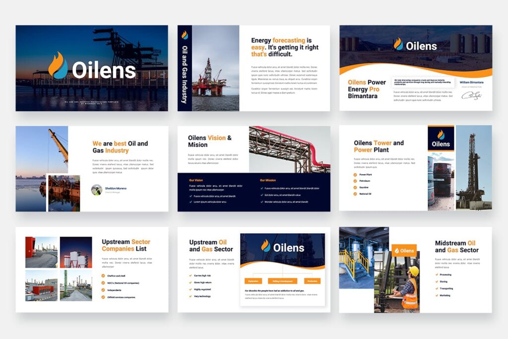 Oilens - Oil & Gas Industry Powerpoint Template – MasterBundles
