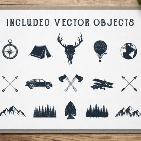Wanderlust. 15 Double Exposure Logos | Master Bundles
