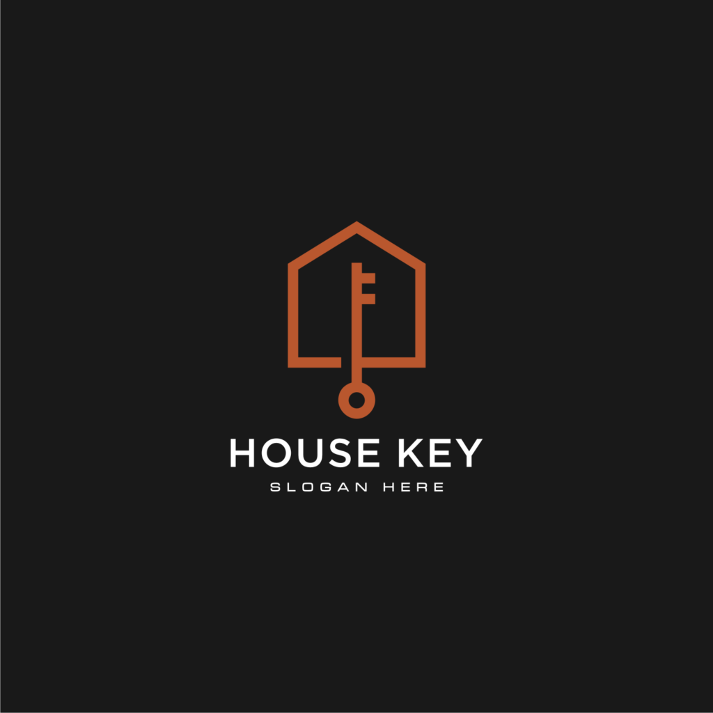 house key logo vector design template - MasterBundles