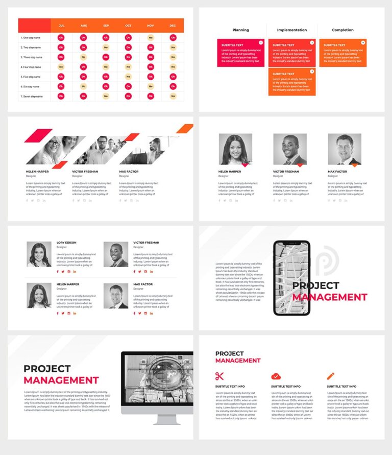 Project Management Dashboard Powerpoint Template – MasterBundles