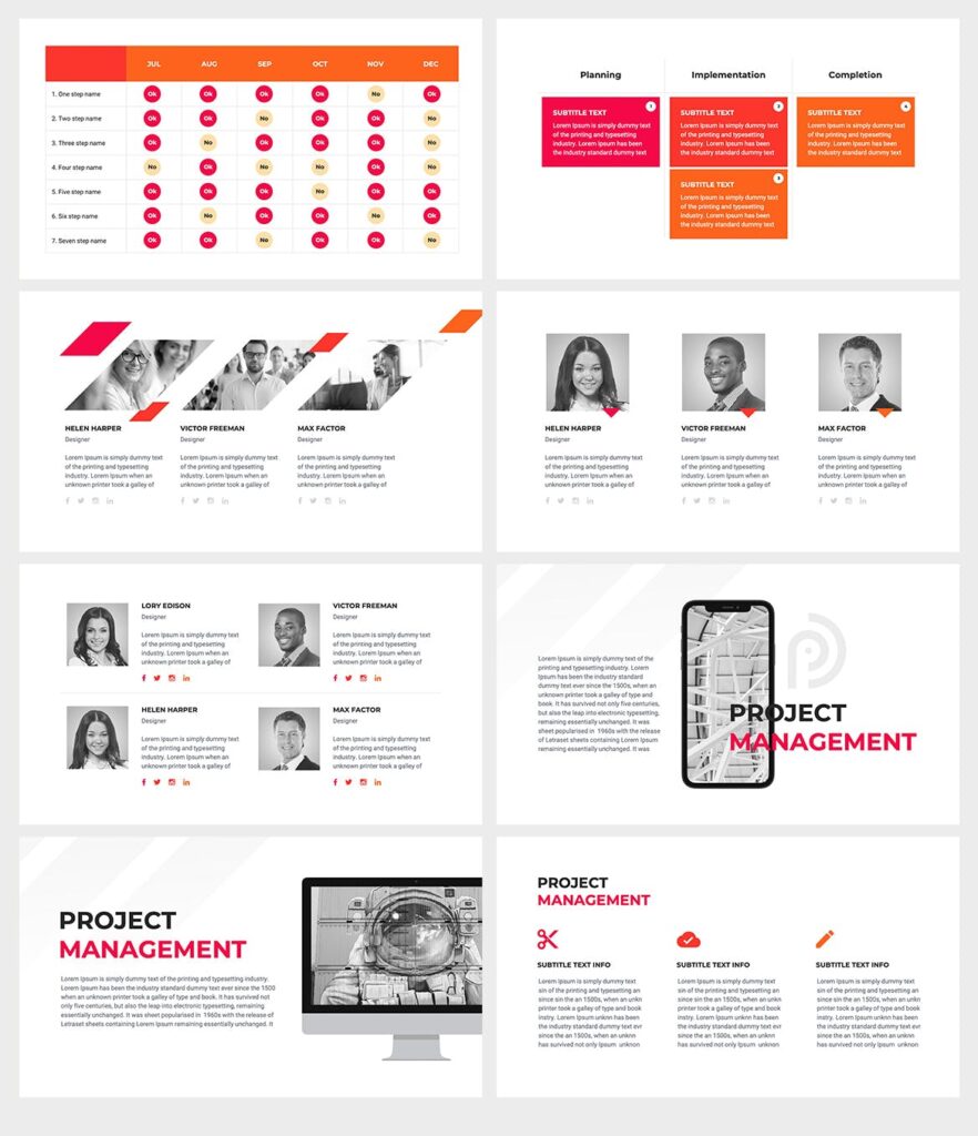 Project Management Dashboard Powerpoint Template – MasterBundles