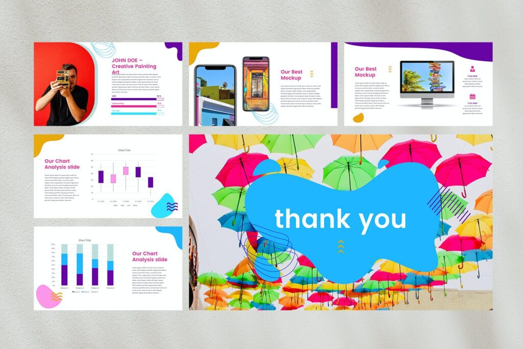 Colorful & Pop Art PowerPoint Template – MasterBundles