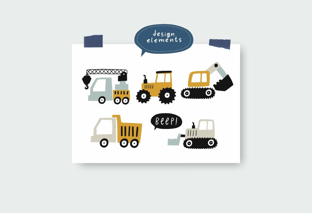 Cute Cars Patterns and Cards – MasterBundles