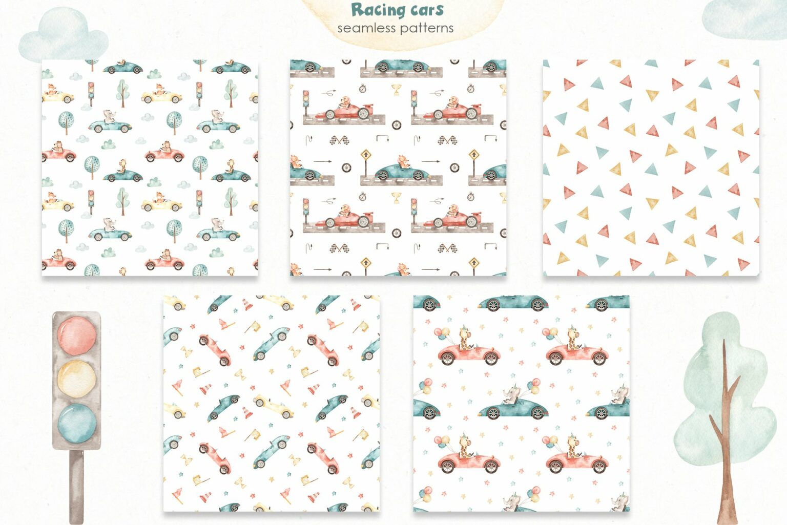 Racing Cars Watercolor Collection – MasterBundles