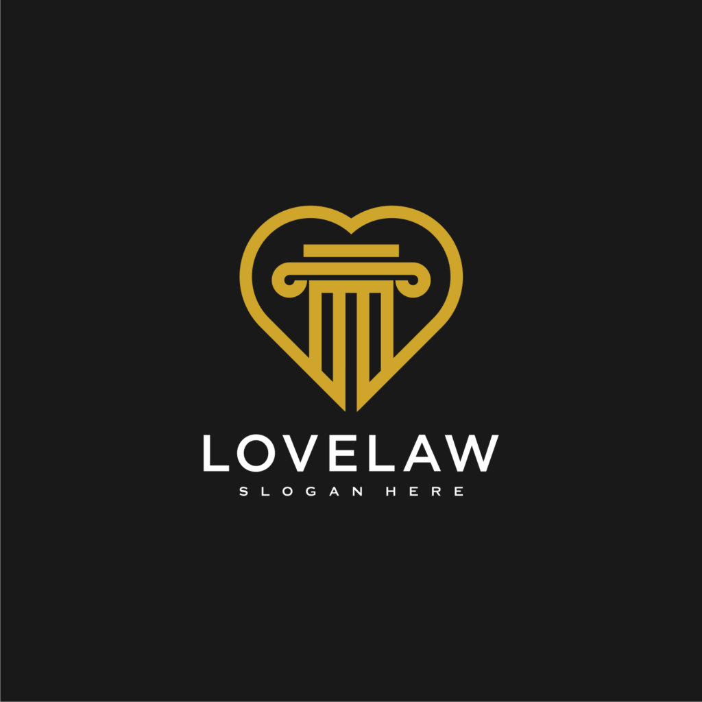 love and law firm logo vector design - MasterBundles