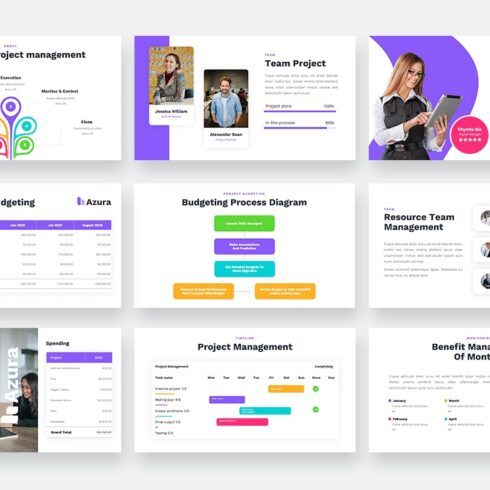 AZURA - Project Management Powerpoint Template | Master Bundles