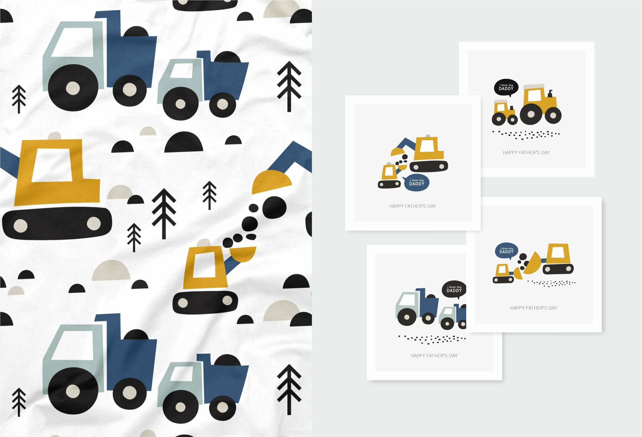Cute Cars Patterns and Cards – MasterBundles