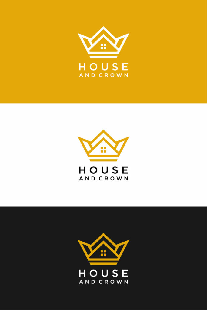 house crown logo vector design - MasterBundles