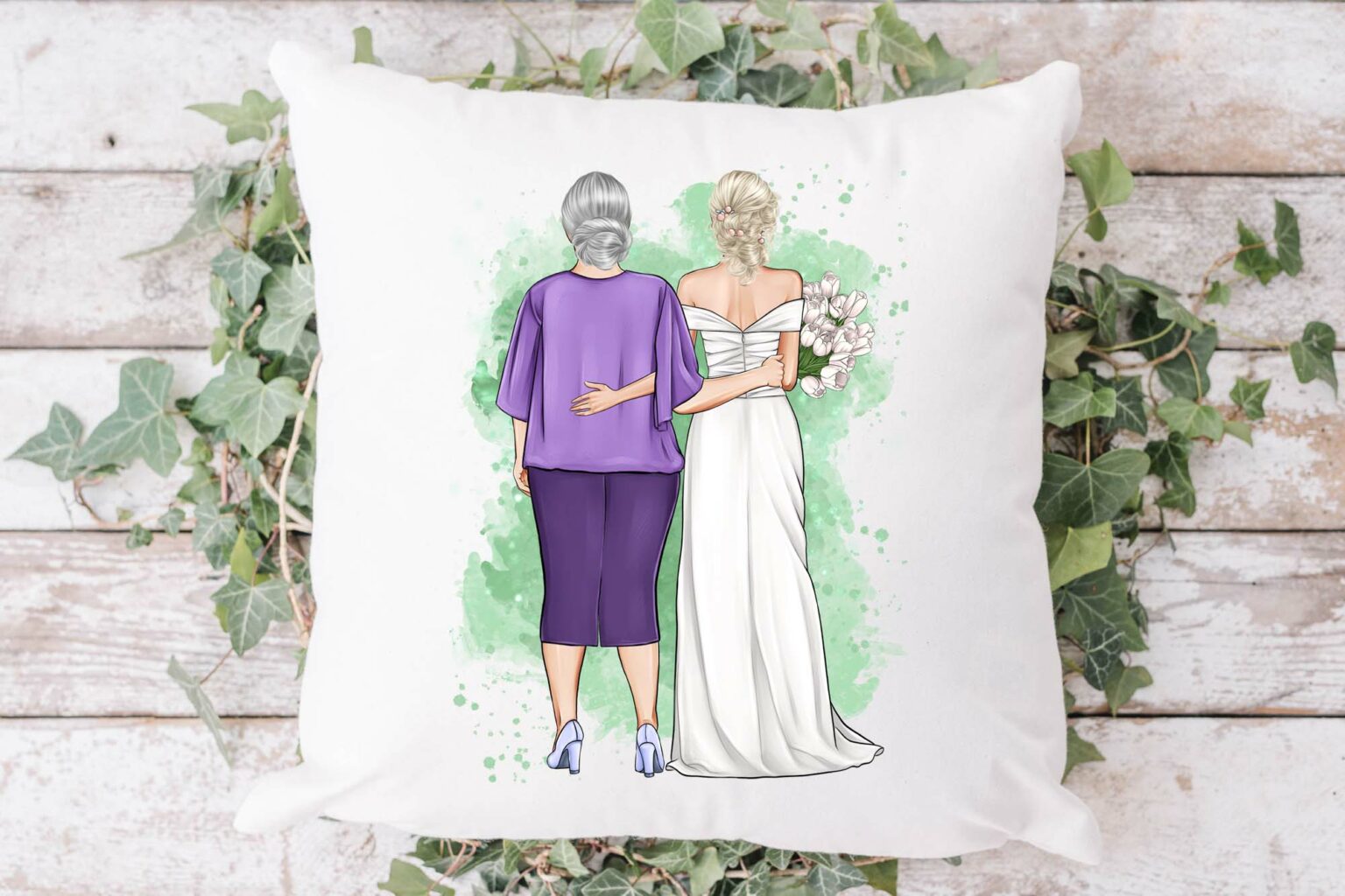 Wedding clipart, bride and mom - MasterBundles