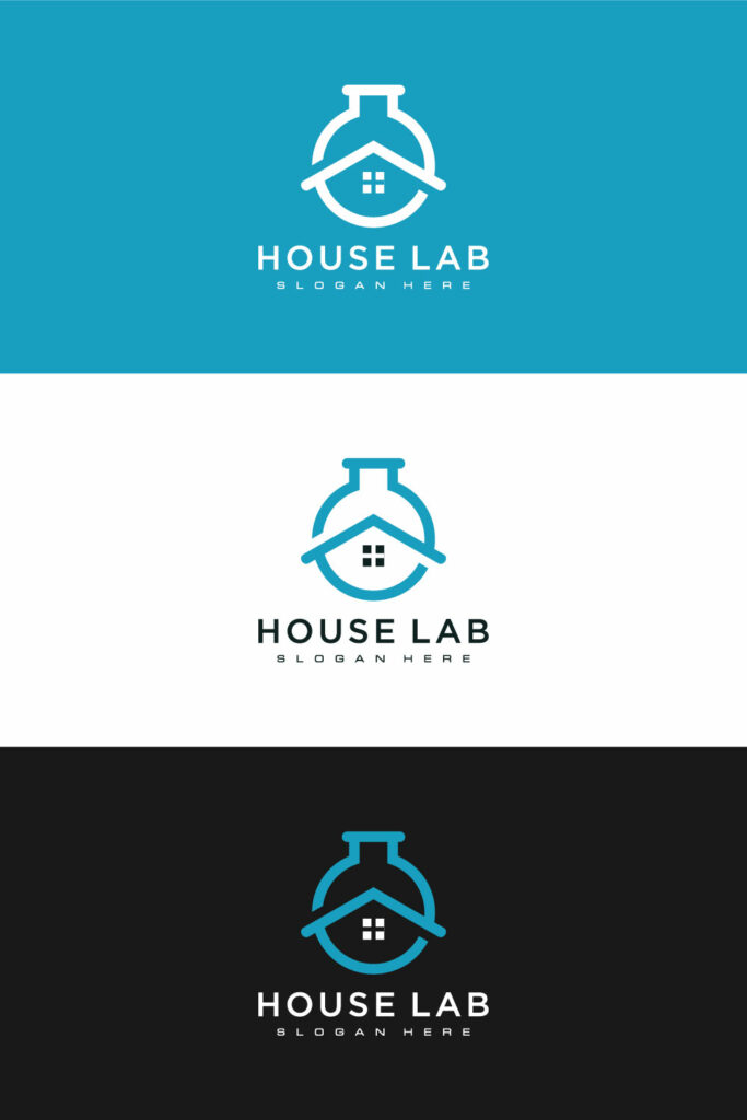 House lab home laboratory logo - MasterBundles