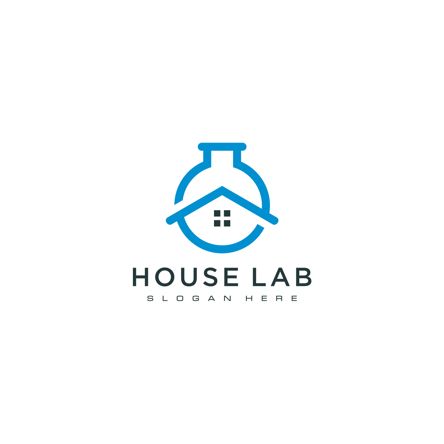 House lab home laboratory logo - MasterBundles