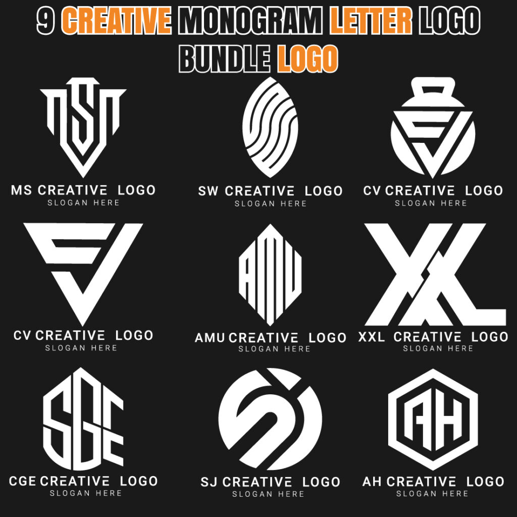 9-creative-monogram-letter-logo Bundle - MasterBundles