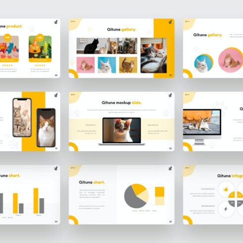 Qituna - Cat Animal PowerPoint Template | Master Bundles