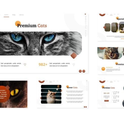Cute Cat Powerpoint Template | Master Bundles