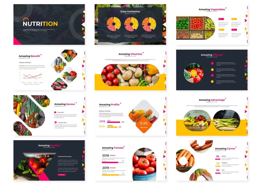Nutrition Powerpoint Template 5 Colors – MasterBundles