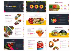Nutrition Powerpoint Template 5 Colors | Master Bundles