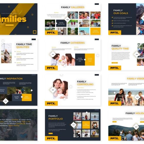 Families - Powerpoint Template 150+ Slides | Master Bundles