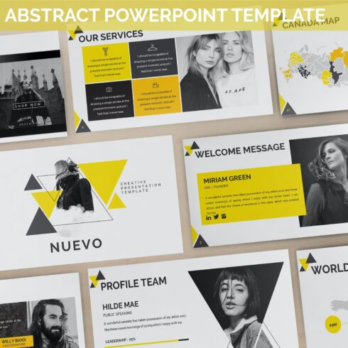 Nuevo - Abstract Powerpoint Template | Master Bundles